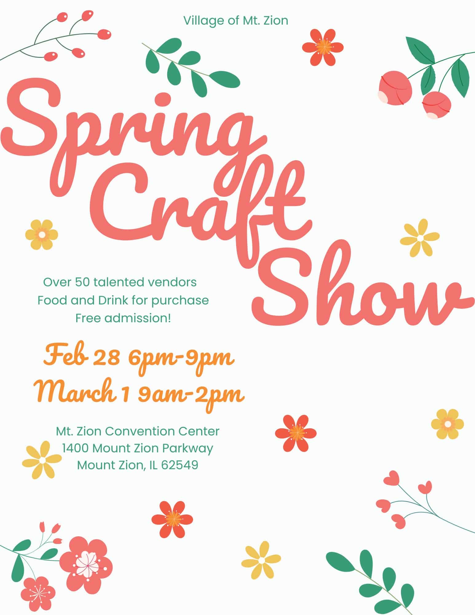 Spring Craft Show 2025 - Mt. Zion Convention Center